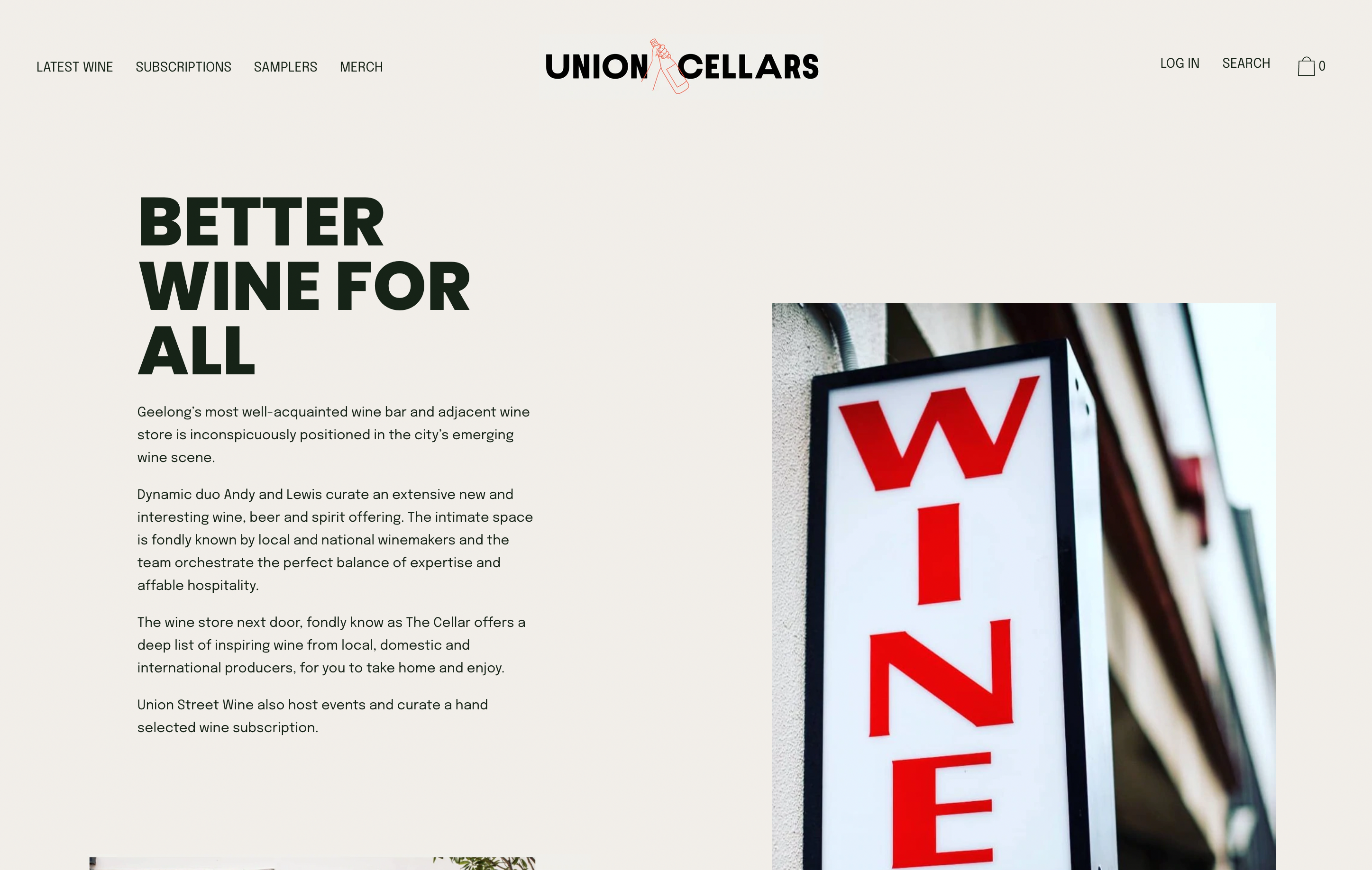 Union Street Wine – Union Cellars